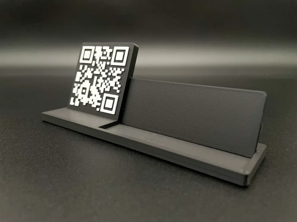 QR Code Business Card Dock (Customizable) - Free 3D Print Model ...
