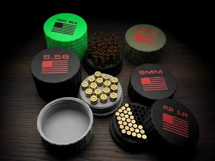 Ammo Containers- Frag Pattern - Free 3D Print Model - MakerWorld