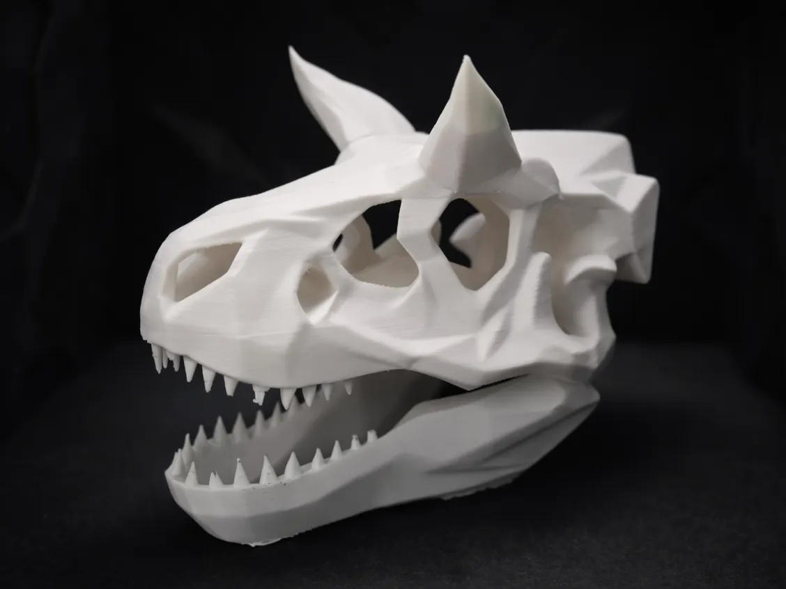 Low-Poly Carnotaurus Skull – Modern Dino Skull - Free 3D Print Model ...