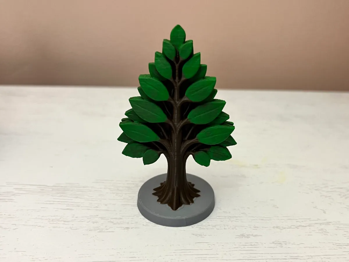 Tree with Flat Leaves - Free 3D Print Model - MakerWorld