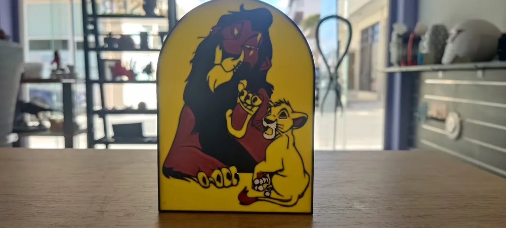 Scar & Simba Lightbox by Sitsero - MakerWorld