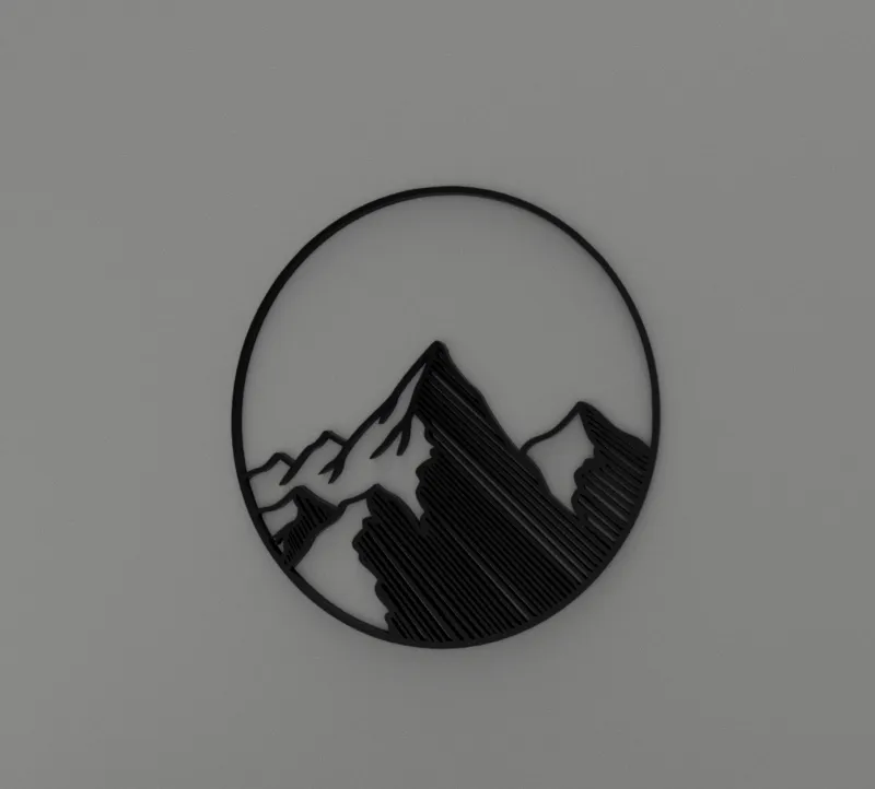 Mountain Top 2D wall art by OrangeSs - MakerWorld