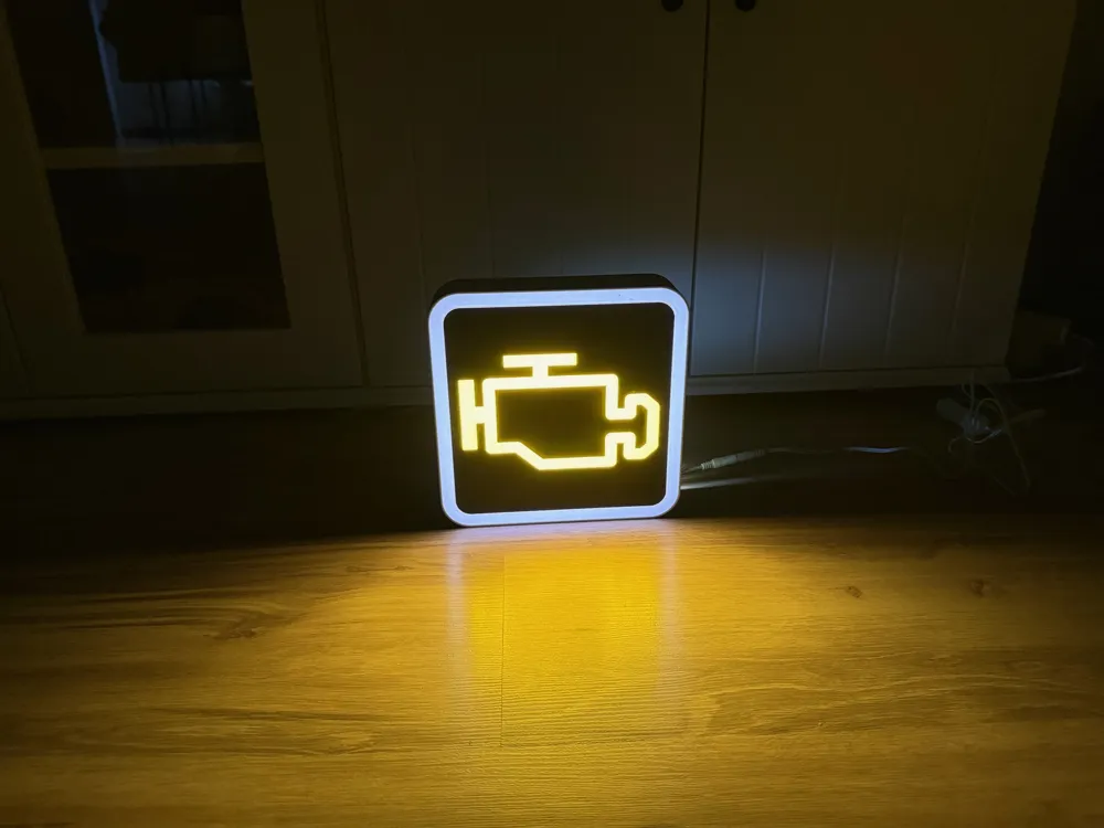 MIL Lightbox Engine Control Warning Lamp by Day_Walker2 MakerWorld ...