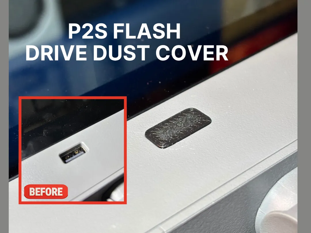 P2S - USB Port Cover – Minimalist - Free 3D Print Model - MakerWorld