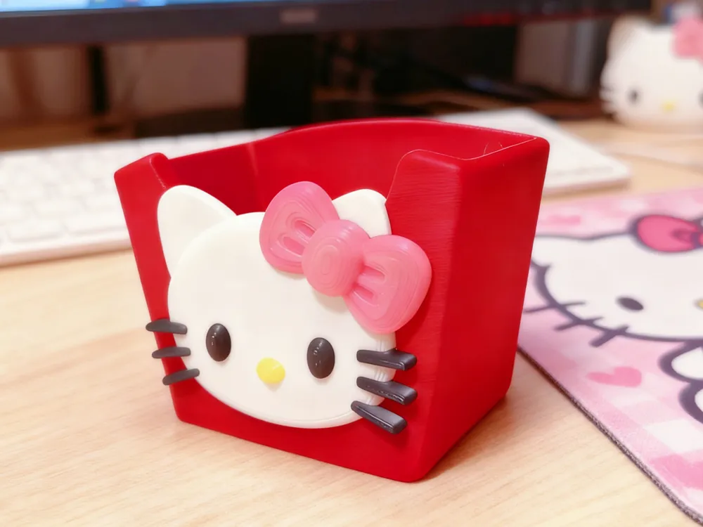 Hello Kitty Pen Holder & Tool Box by 一雕造物 MakerWorld: Download Free 3D ...