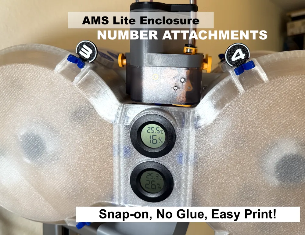 AMS Lite Enclosure Number Attachments by Jrosen73 MakerWorld: Download ...