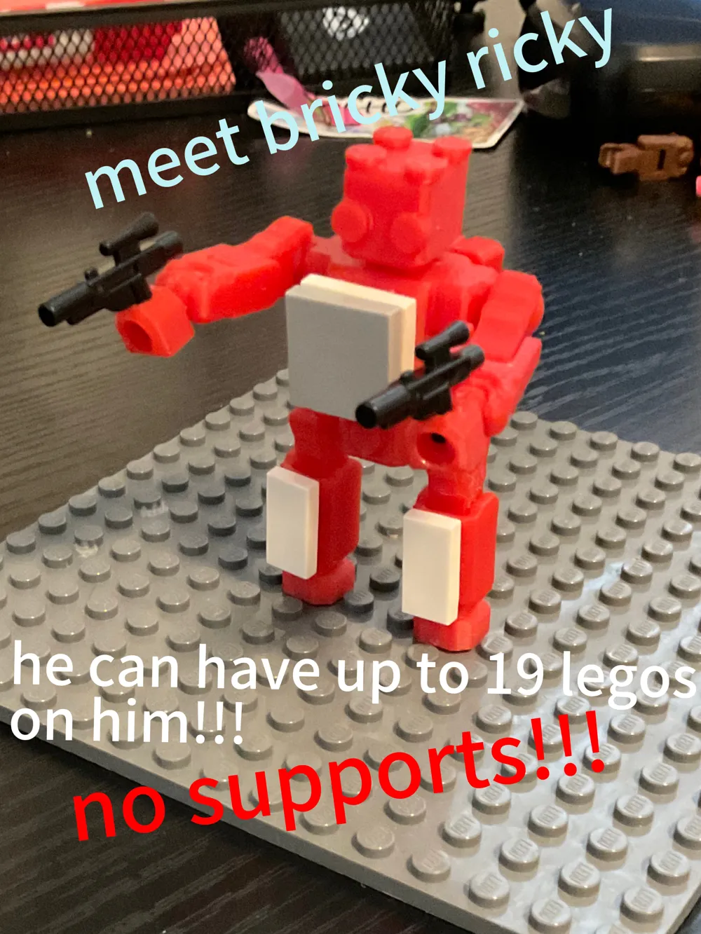 Bricky Ricky, the brick compatible figure!!! - Free 3D Print Model ...