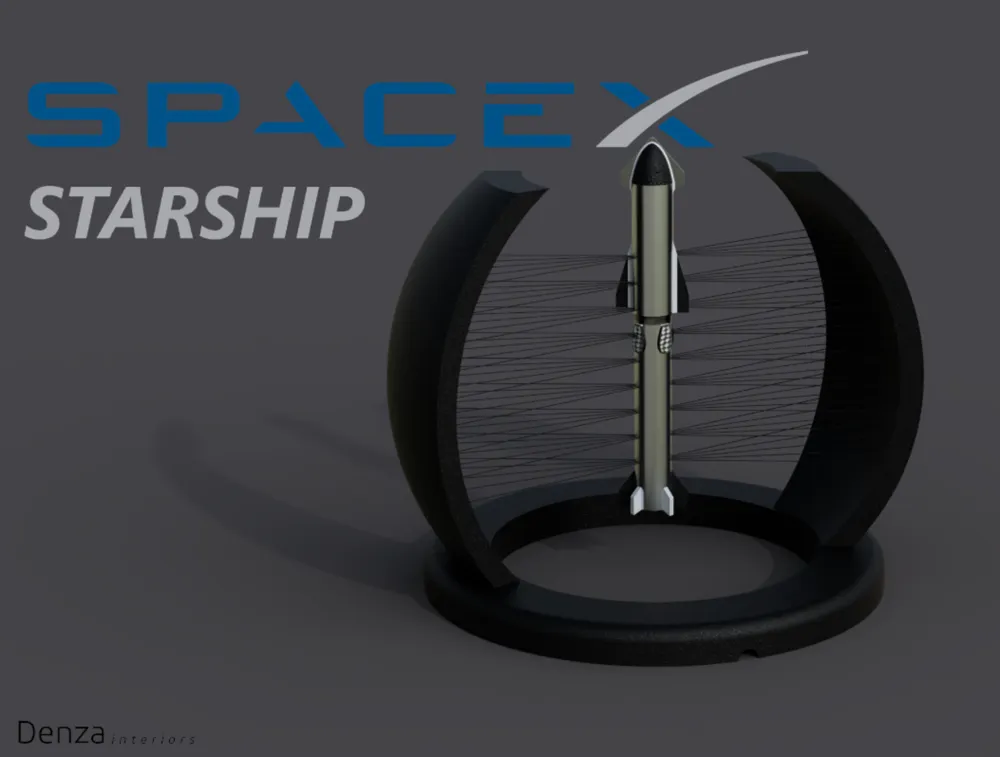 SpaceX Starship StringArt by DENZAMakerWorld: Download Free 3D Models