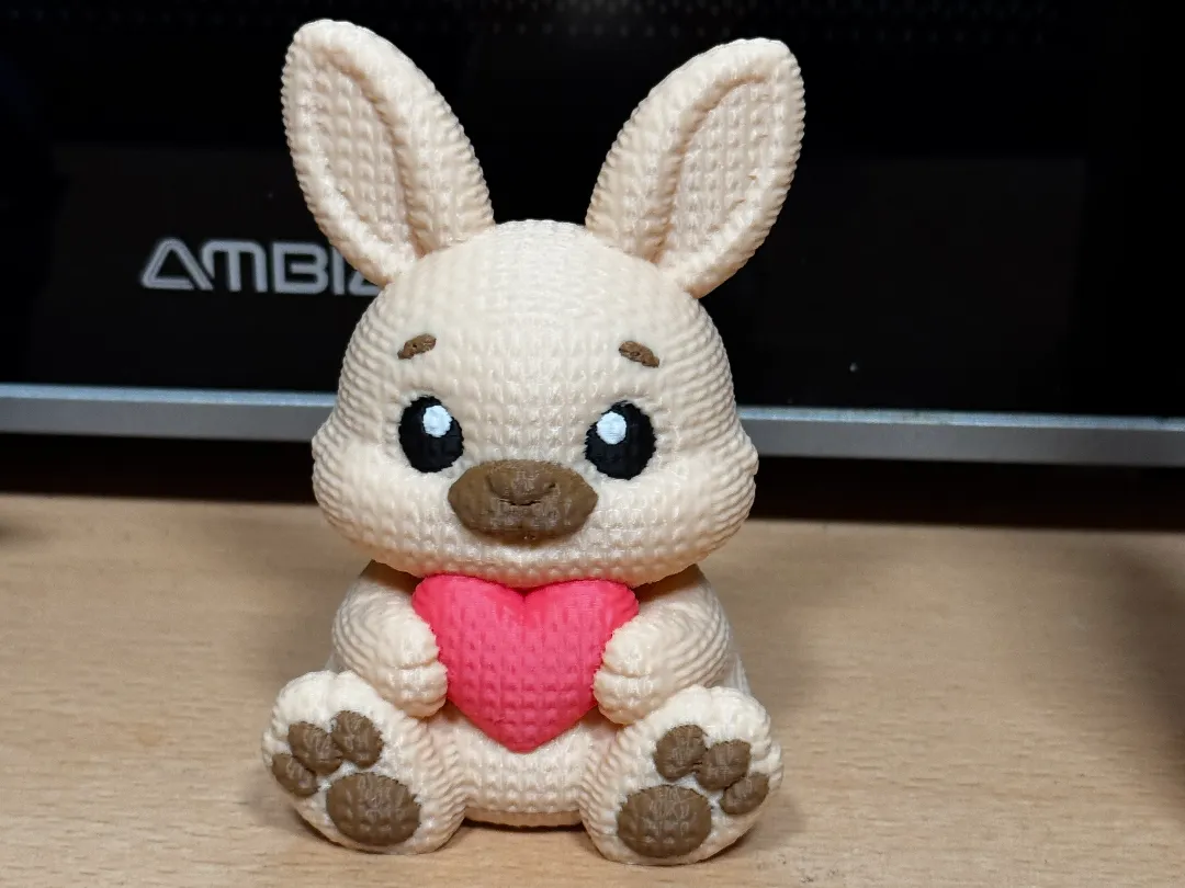 Bebé conejo texturizado con corazón - Modelo de impresión 3D gratuito ...
