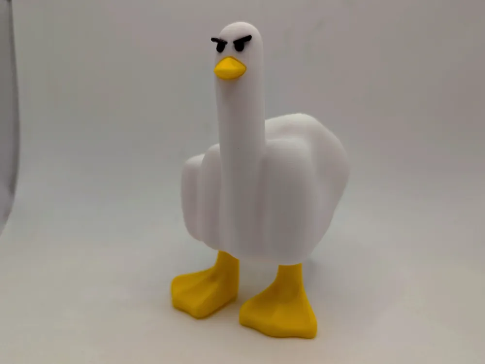 The middle finger duck - Free 3D Print Model - MakerWorld