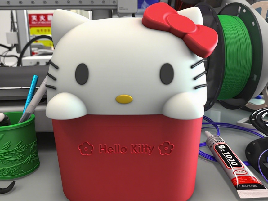 Hello Kitty desktop trash can (no AMS required) by 3D打印爱好者 MakerWorld ...