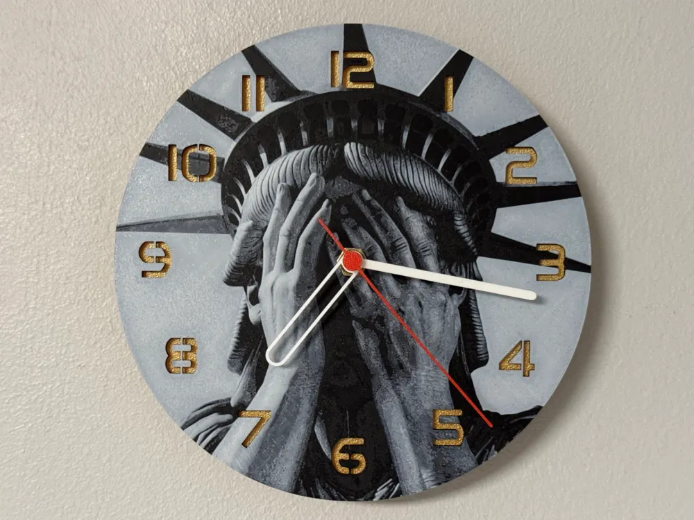 wall / desk clock statue of liberty by cP3D - MakerWorld