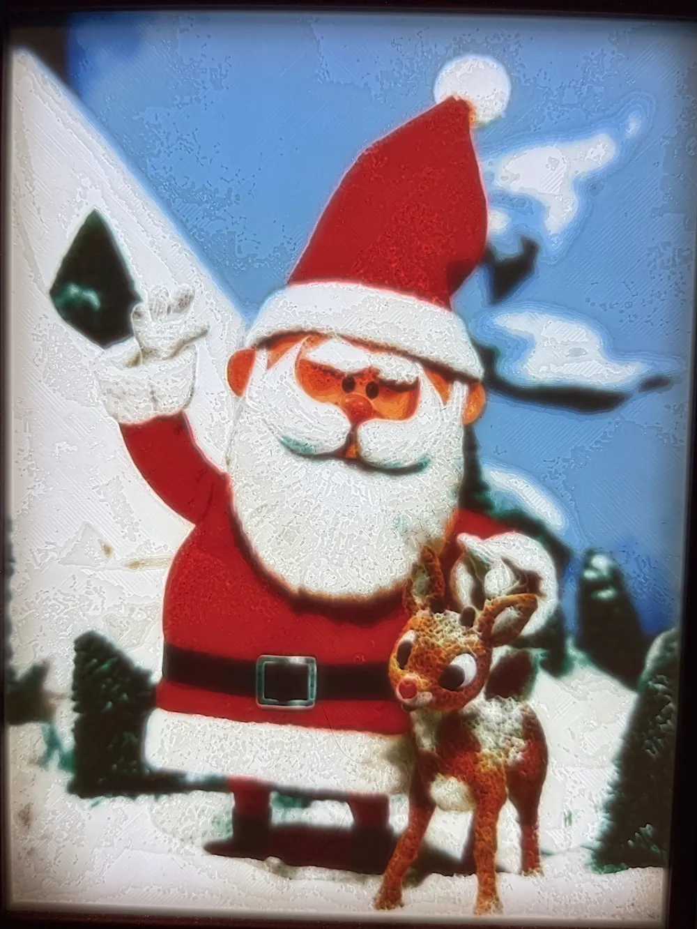 Vintage Santa and Rudolph Lithophane by GregR MakerWorld: Download Free ...
