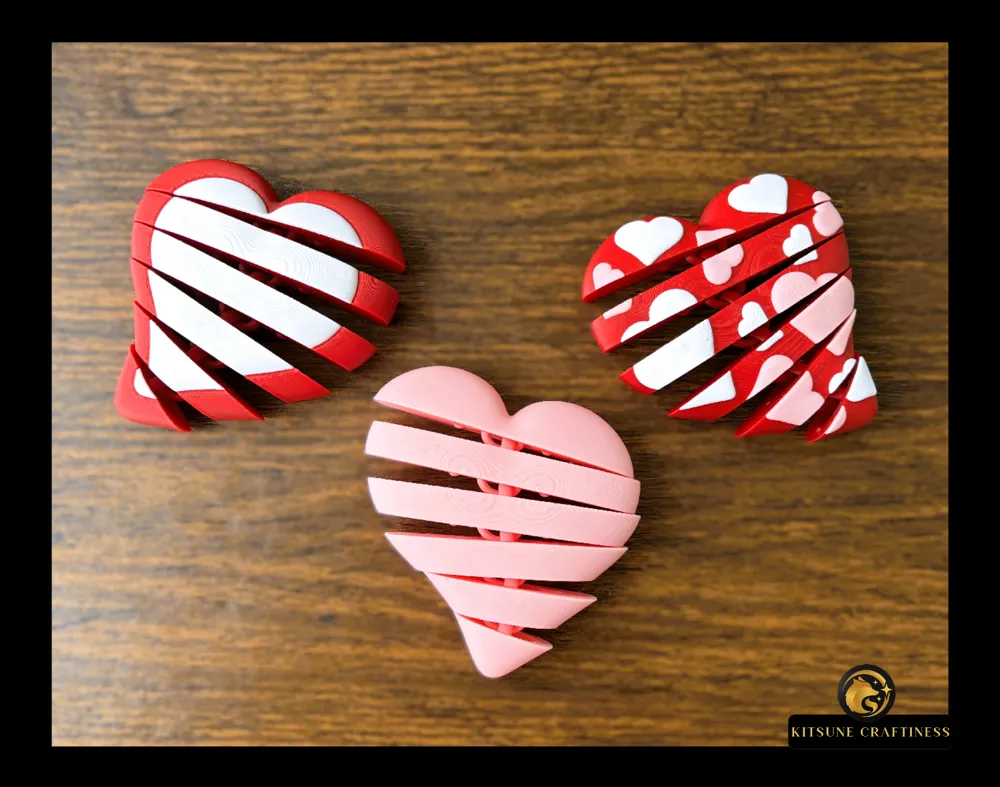 Heart Flexis - Free 3D Print Model - MakerWorld