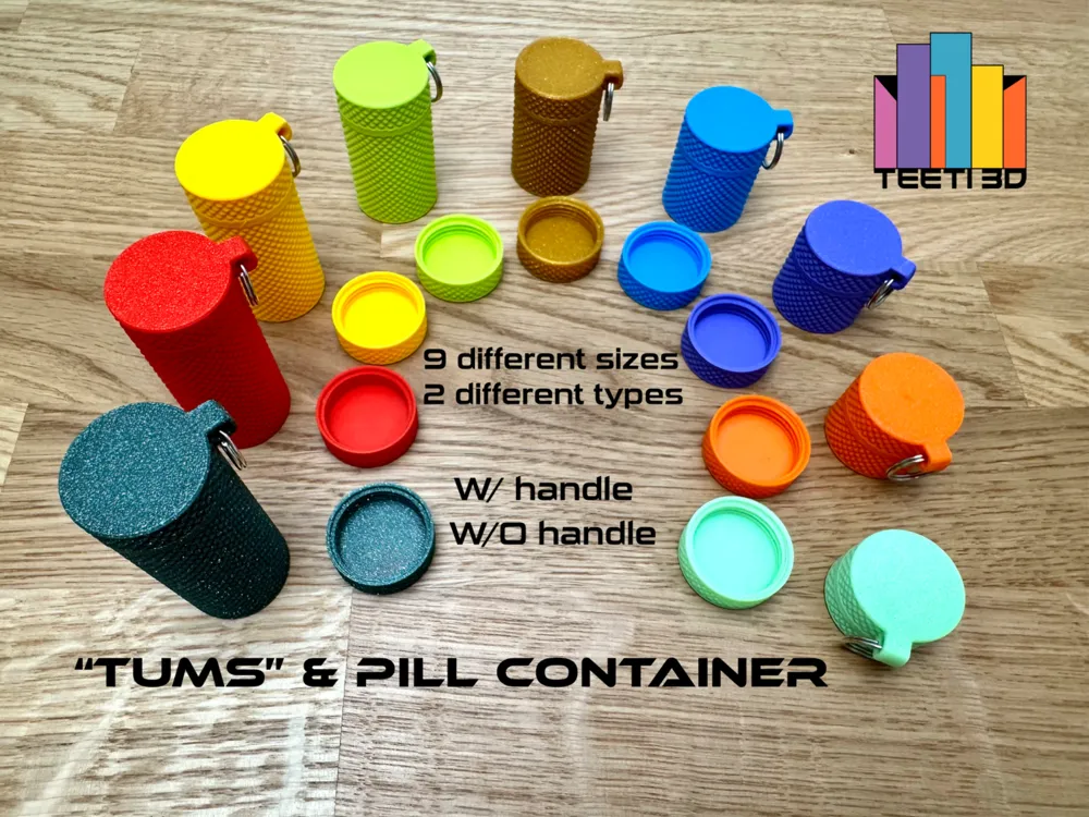 TUMS & Pill Container by TeeTi3D MakerWorld: Download Free 3D Models