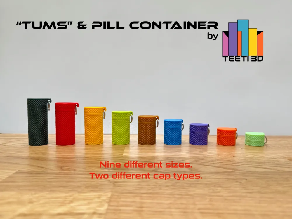TUMS & Pill Container - Free 3D Print Model - MakerWorld