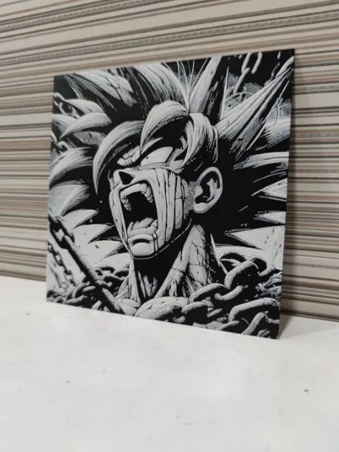Hueforge Goku in chains by Litolunar MakerWorld: Download Free 3D Models