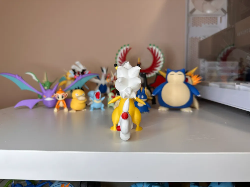 Mega Ampharos (Pokemon) Multiparts 90mm Tall - Free 3D Print Model ...