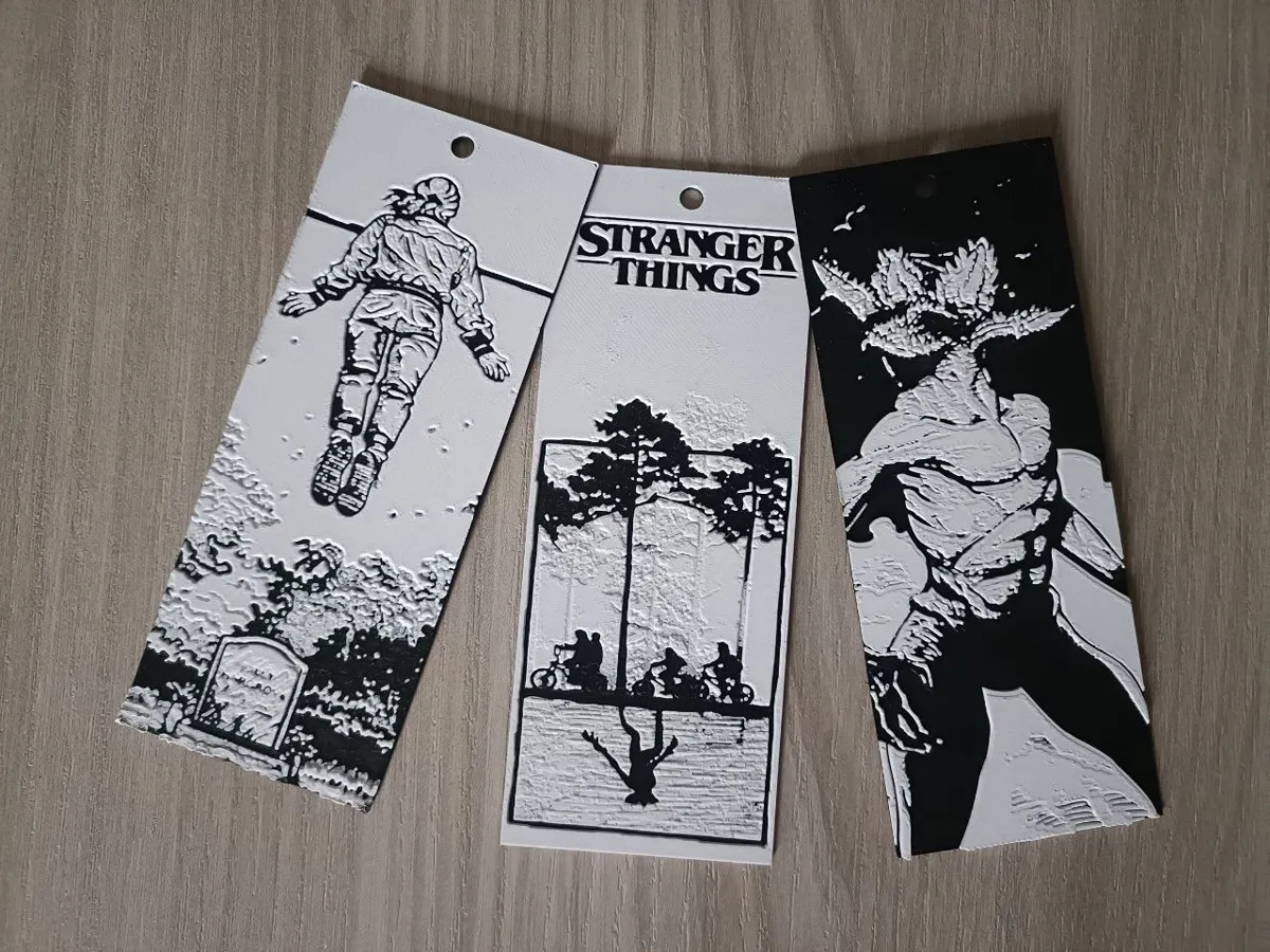 stranger things bookmarks - Free 3D Print Model - MakerWorld