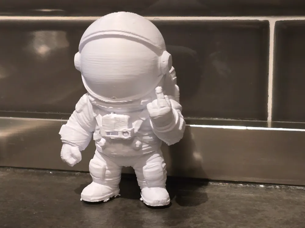 Rude Astronaut Gnome Figurine Middle Finger - Free 3D Print Model ...