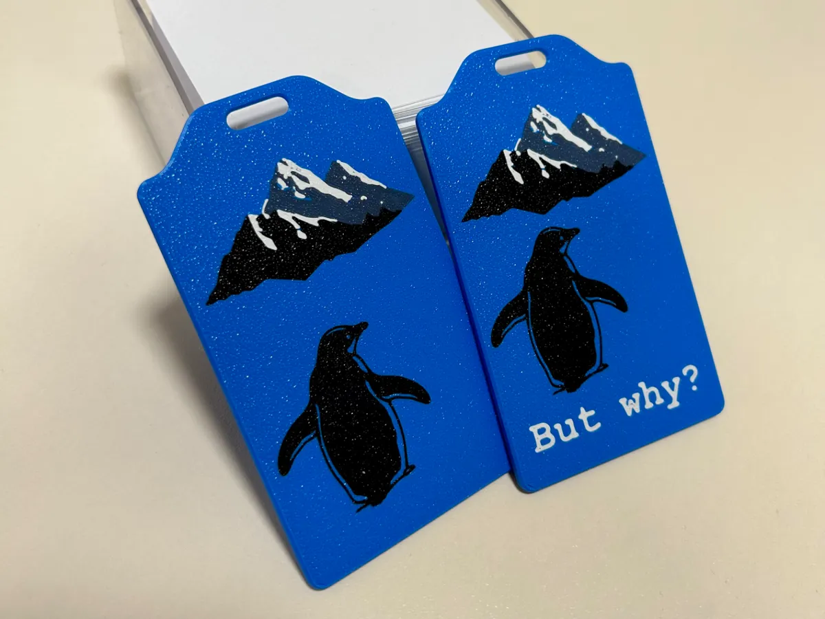 Nihilist Penguin ID Card Holder - Free 3D Print Model - MakerWorld