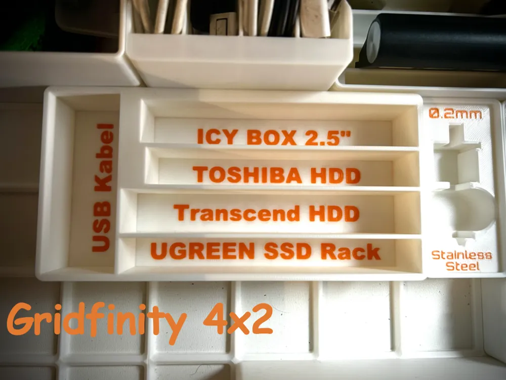Gridfinity Harddrive Storage Rack by JKLighting MakerWorld: Download ...