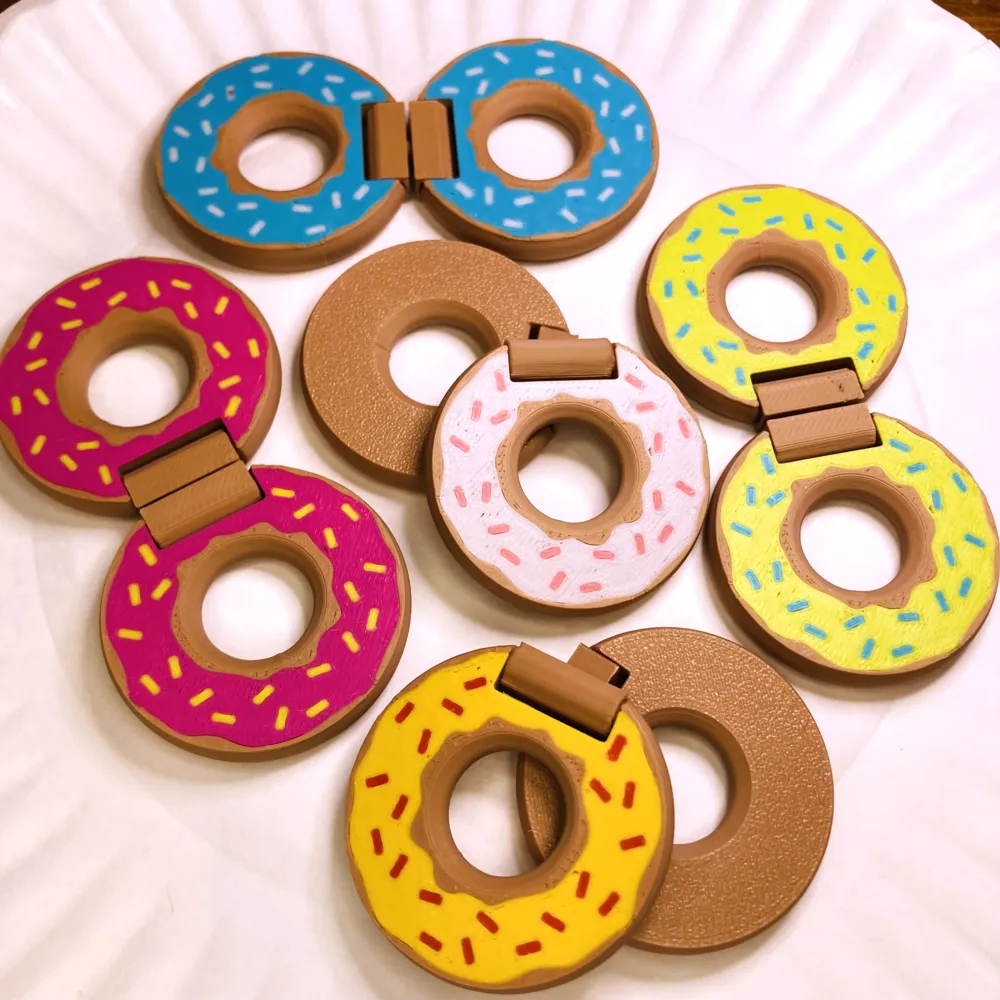 Donut Flip and Slide Fidget, 45 min Print in Place by SpacedOut ...