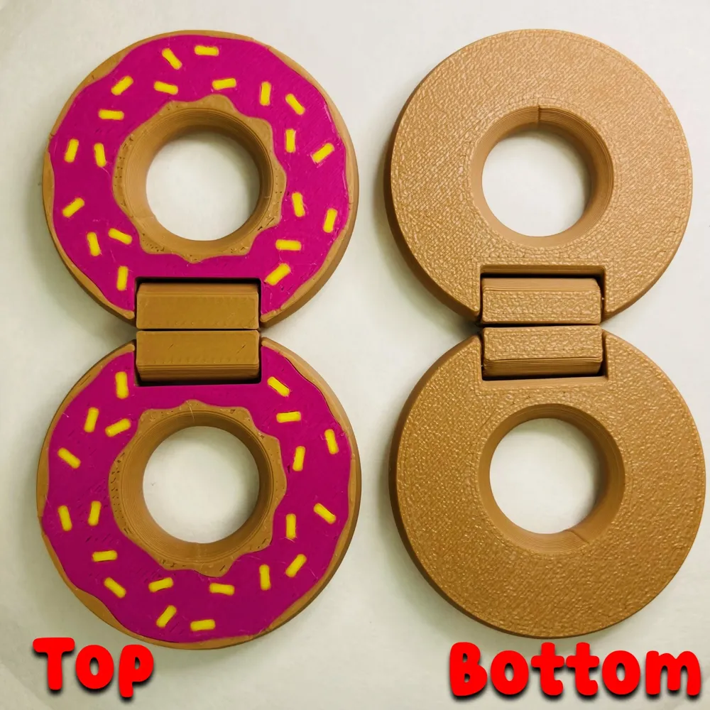 Donut Flip and Slide Fidget, 45 min Print in Place by SpacedOut ...