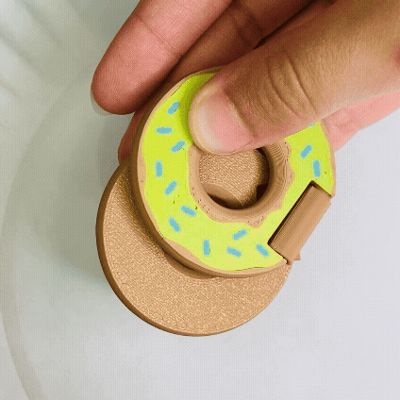 Donut Flip and Slide Fidget, 45 min Print in Place - Free 3D Print ...