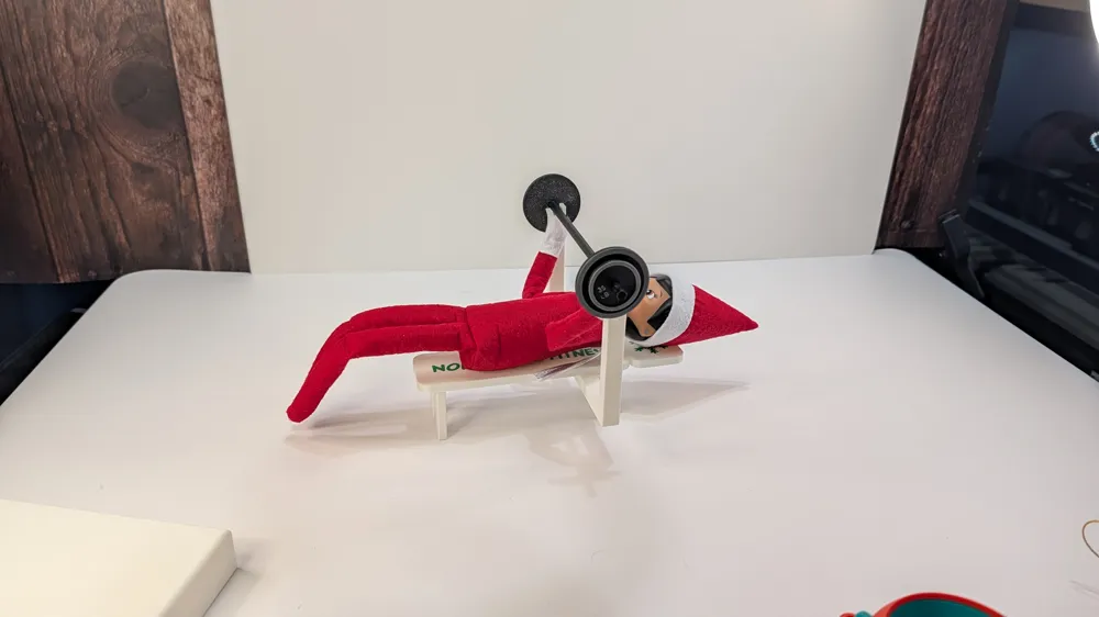 Elf on the Shelf Weight Bench & Weights KettleBell - Free 3D Print ...