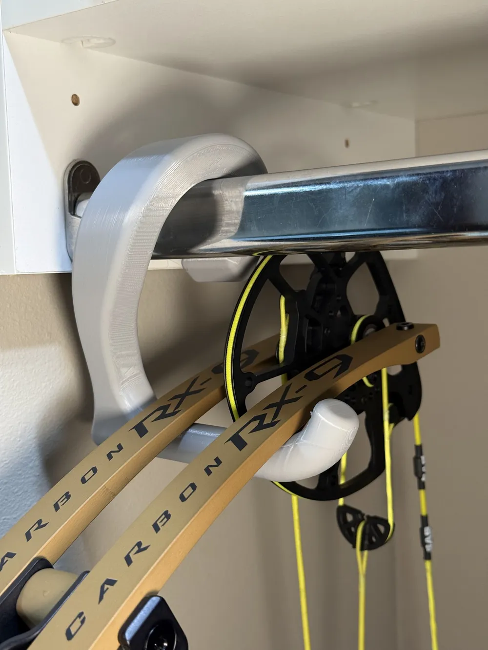 Compound Bow Closet Hanger Hook for Closet Rods - Free 3D Print Model ...