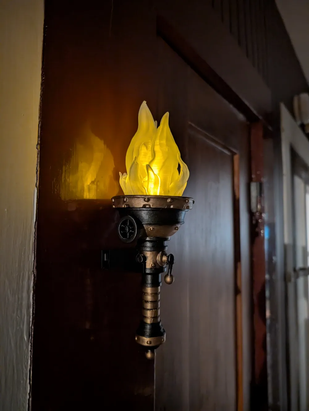 Steampunk Mini-Reactor Torch & Magnetic Wall Mount - Free 3D Print ...