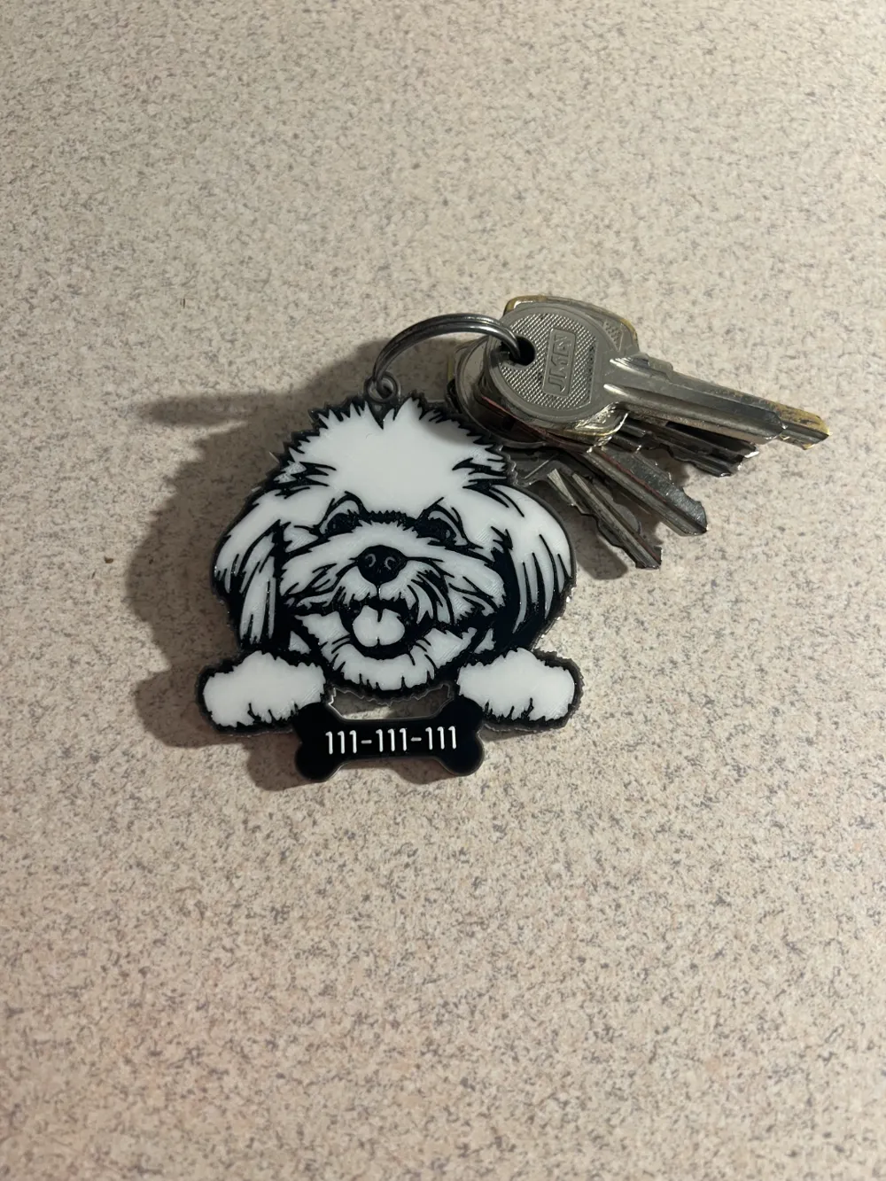 Personalized keychain/for a dog Bichon by kobosiek - MakerWorld