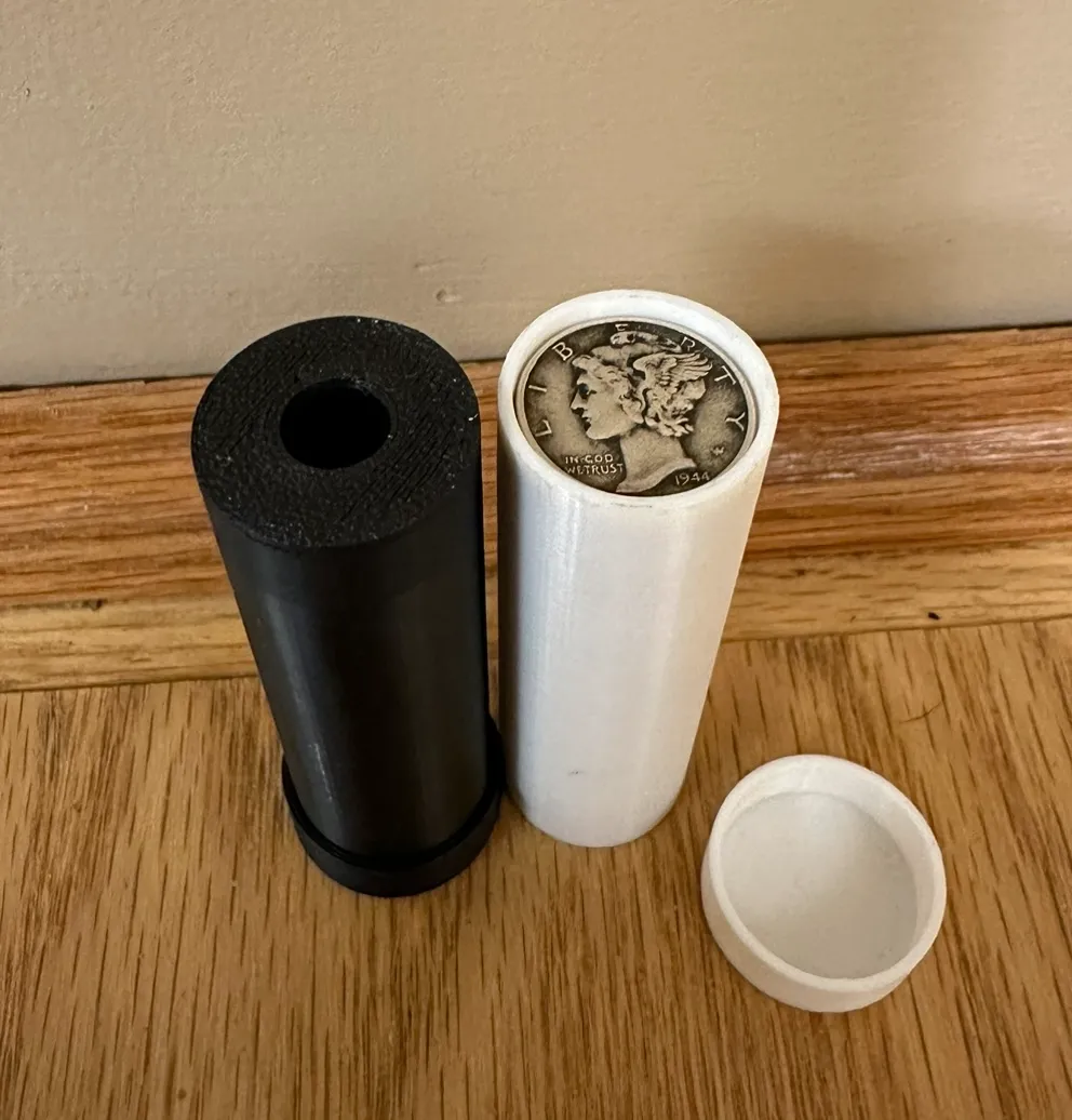 Dime tube 50 Count. Silver Dimes. - Free 3D Print Model - MakerWorld