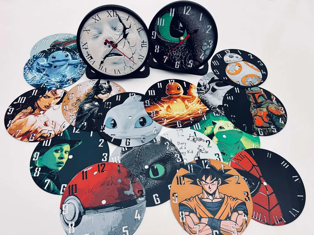 Clock Large - Customizable - Wall or Desk - Free 3D Print Model ...