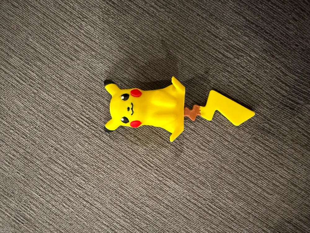 Pikachu Articulated Print-In-Place Tail No Support by ThreeLittleBirds ...