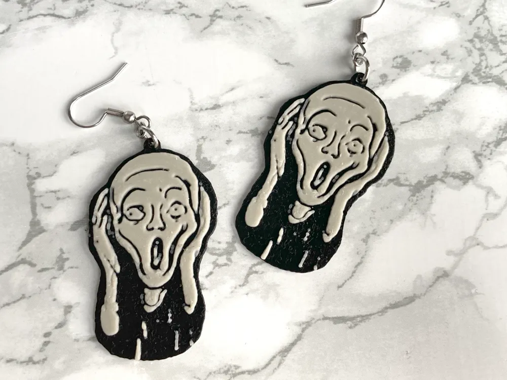 The Scream Earrings by PenolopyBulnick - MakerWorld