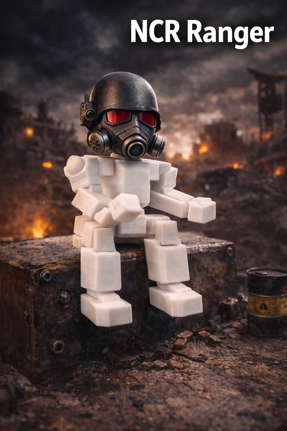 NCR Desert Ranger helmet Origin-Zero Mecha - Free 3D Print Model ...