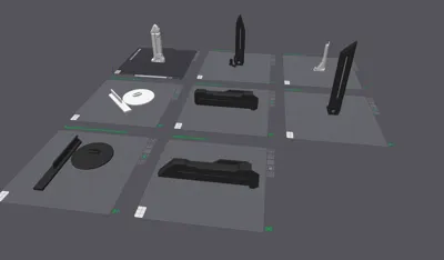 Sci Fi Combat Knife (two blades, stands, sheaths) - Free 3D Print Model ...