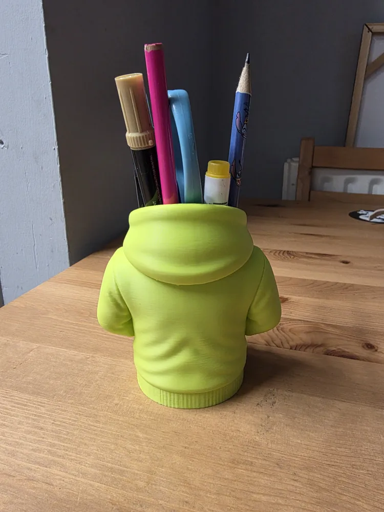 Hoodie Pen Pot - Free 3D Print Model - MakerWorld