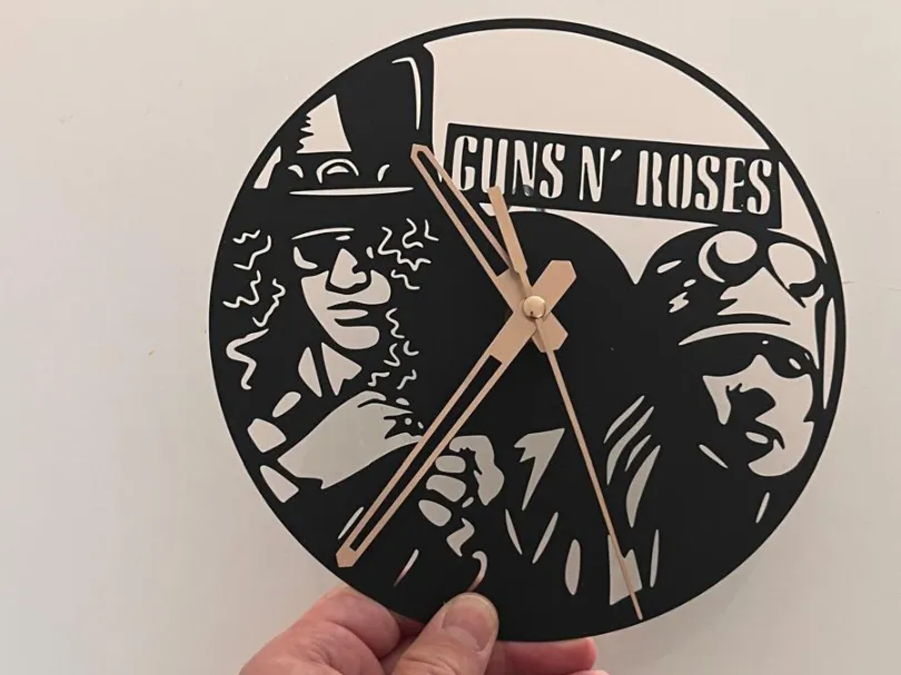 Clock Guns N Roses by Artist3dMakerWorld: Download Free 3D Models