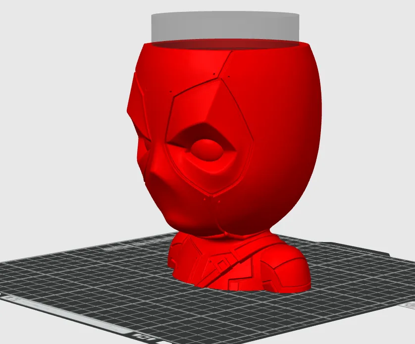 Marvel - Deadpool planter pot single color - Free 3D Print Model ...