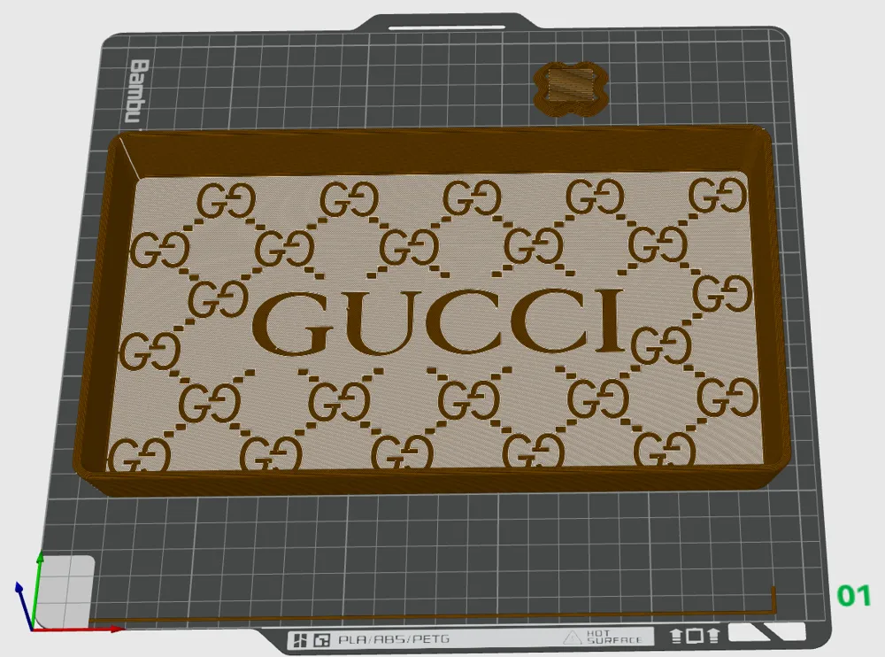 GUCCI Rectangular Tray - Free 3D Print Model - MakerWorld