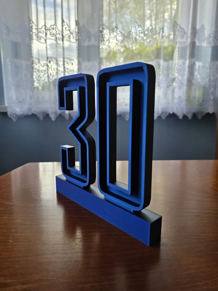 30th Birthday Decoration - Free 3D Print Model - MakerWorld