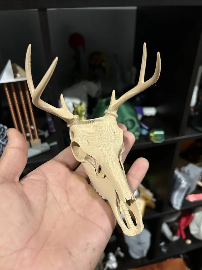Deer Skull Wall Planter, Easy-Print & Customizable - Free 3D Print ...