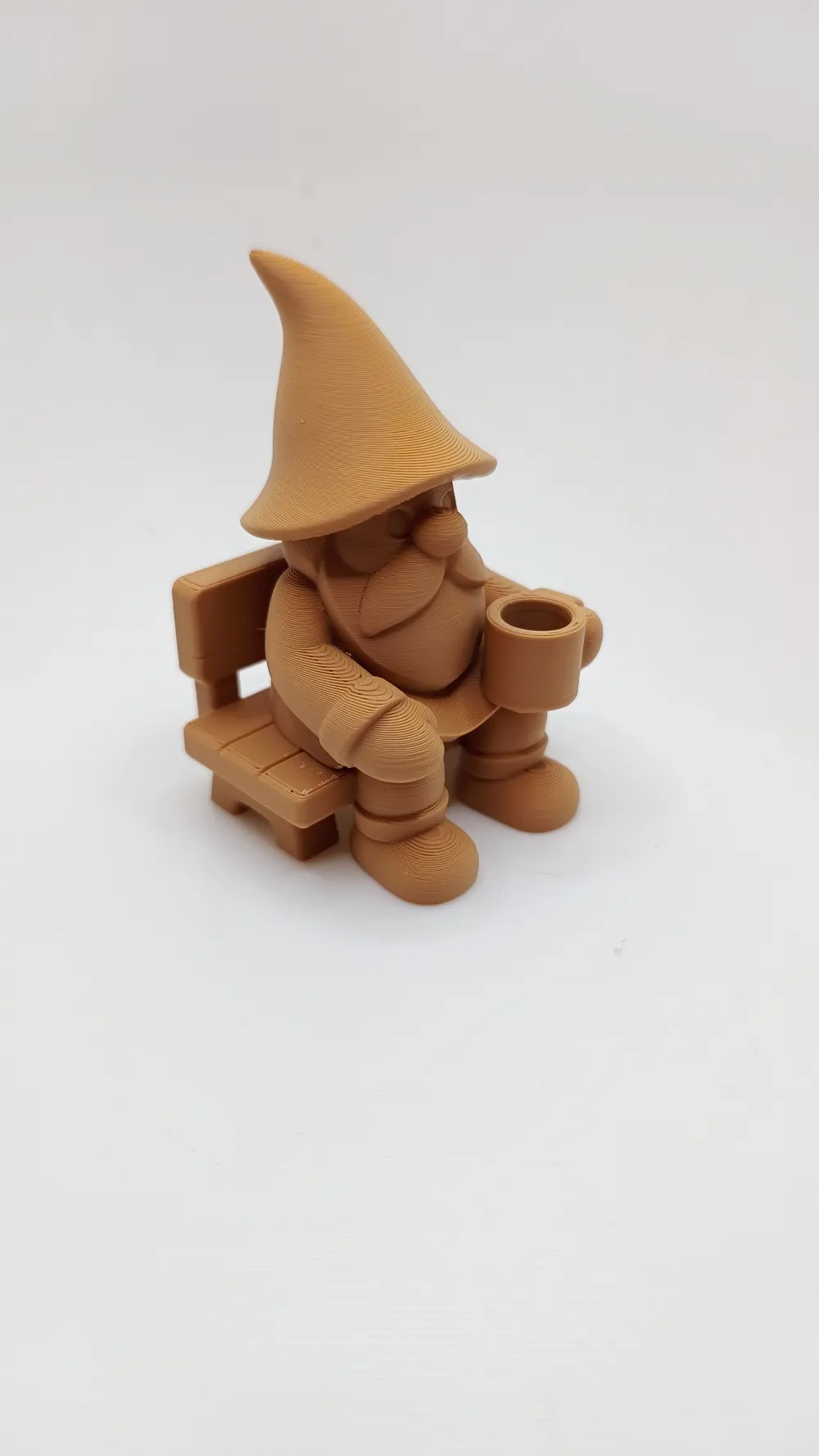 Coffee Break with the Pointy-Hat Gnome - Free 3D Print Model - MakerWorld