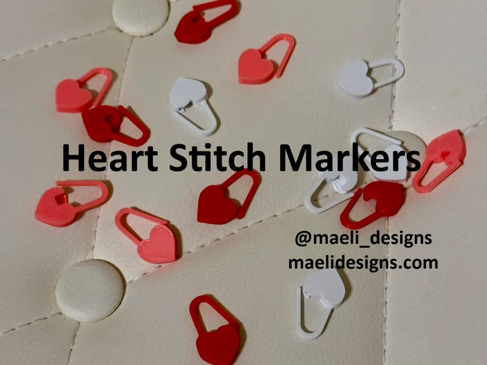 Heart Stitch Markers for Crochet and Knit by maelidesigns3D MakerWorld ...