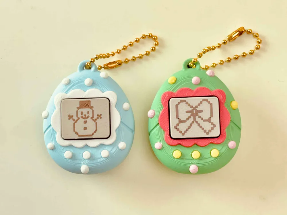 Pom pom V-Pet — Fidget Clicker Keychains - Free 3D Print Model - MakerWorld