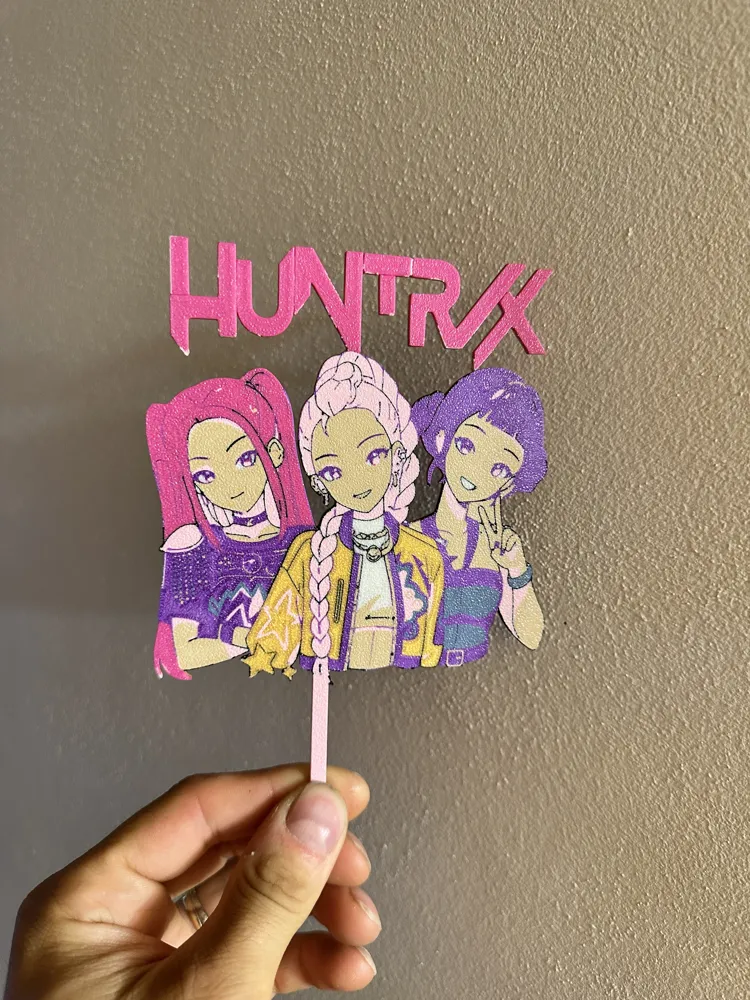 Huntrix cake topper - Free 3D Print Model - MakerWorld