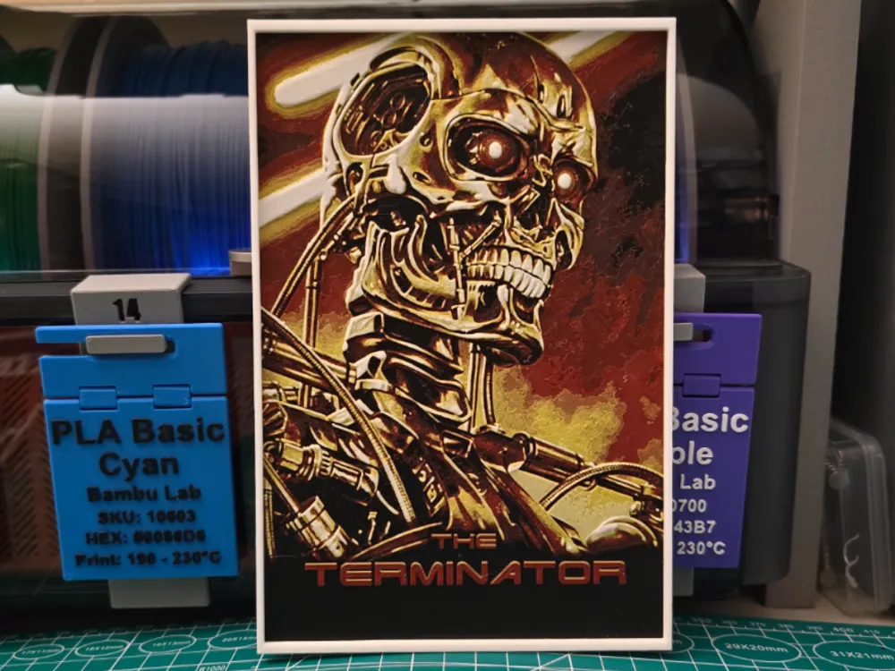 The Terminator Movie Poster - Hueforge Art by Lumpy3D MakerWorld ...